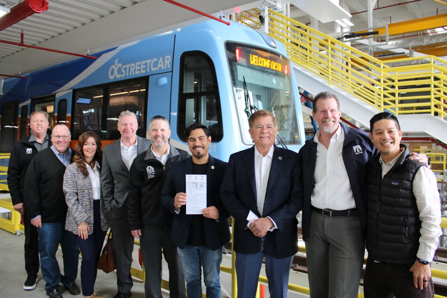 First OC Streetcar Vehicle Unveiled in Santa Ana | OCTA Blog